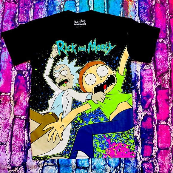 Adult Swim | Shirts | Adult Swim Rick And Morty Aop Tee Size Medium ...